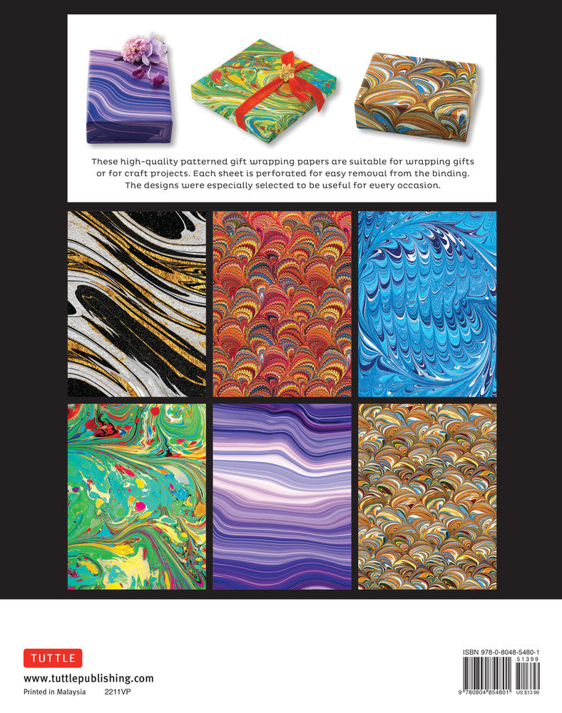 Marbled Patterns Gift Wrapping Papers - 12 sheets – Moki Store